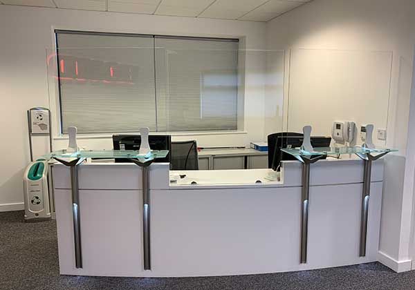 Protective Glass Reception Screens